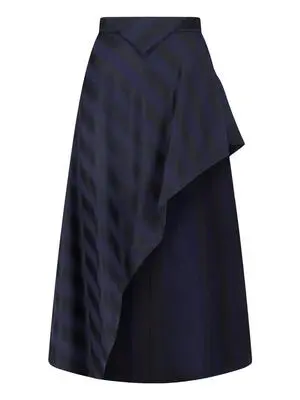 VIVIENNE WESTWOOD Virgin Wool Midi Skirt - Blue