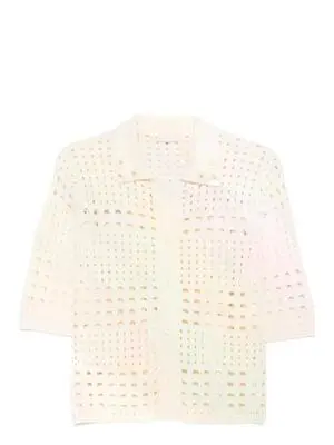 BOSS Floral Appliqué Knit Cardigan - Neutrals