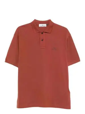 Stone Island Button Polo Shirt - Red