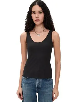 Commando Cotton Tank Black