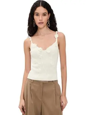 Cult Gaia Emiliana Knit Top - Off White