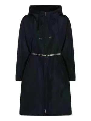 Max Mara Hooded Belted Jacket - Blue