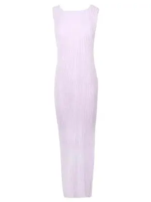 Issey Miyake Ribbed Midi Dress - Purple