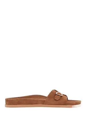 ANCIENT GREEK SANDALS Stoa Suede Sandals - Rust