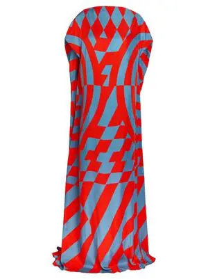 Dries Van Noten Diria Printed Maxi Dress - Grey