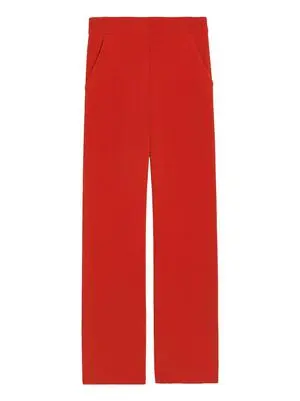 Veronica Beard Tonelli Wide-leg Jersey Trousers - Red