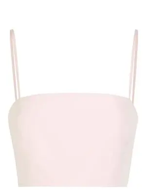 Gabriela Hearst Nadir Cropped Cotton-poplin Top - Light Pink