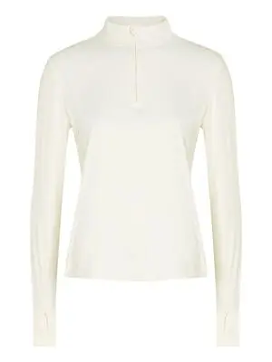 TALA Ultralite Half-zip Stretch-jersey Top - Ivory