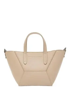 Brunello Cucinelli Leather Mini Tote Bag - Beige