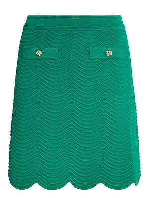 Sandro Knitted Mini Skirt - Green
