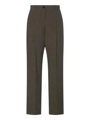 THE ROW Gianni Sheep Wool Trousers Brown