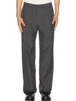 Commission Low-rise Bow Trousers - Herringbone
