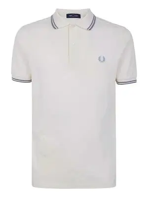 Fred Perry Logo-embroidered Polo Shirt Neutrals