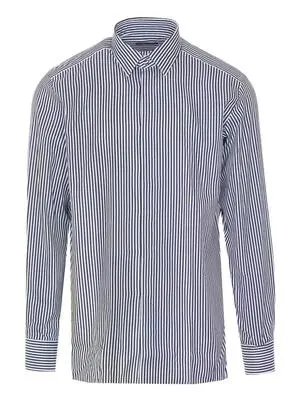 TOM FORD Striped Button Shirt - Blue