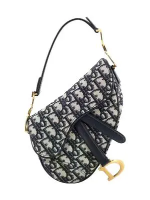 Dior Saddle Handbag Oblique Canvas Mini Shoulder Bag - Blue