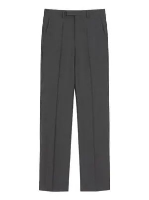 Valentino Garavani Slim Fit Wool Trousers - Dark Grey