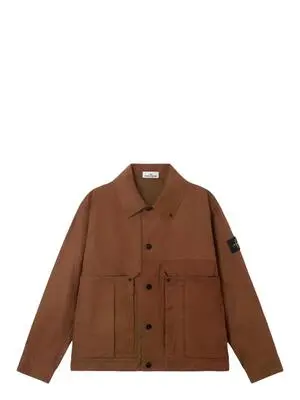 Stone Island Button Jacket - Brown