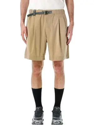AND WANDER Pleated Belted Shorts - Neutrals