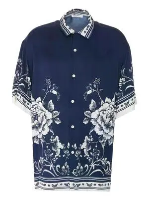 IH NOM UH NIT Printed Button Shirt - Blue