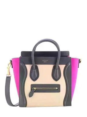 Celine Tricolor Leather Nano Crossbody Bag - Multicolour