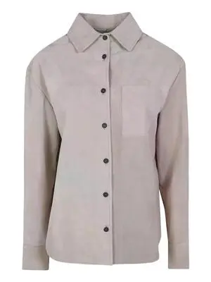 DRHOPE Pocket Suede Jacket - Neutrals