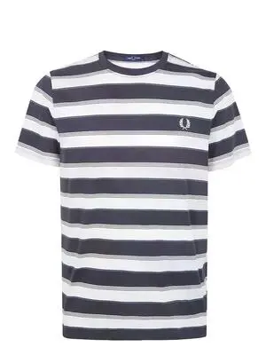 Fred Perry Striped-pattern T-shirt - Blue