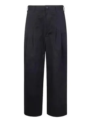 Comme Des Garçons Pleated Wide-leg Trousers - Black