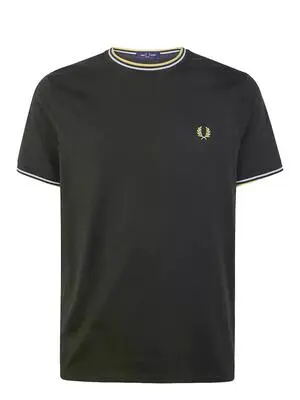 Fred Perry Logo-embroidered T-shirt Black
