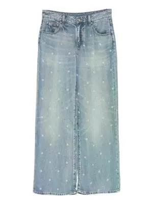 JNBY Polka Dot Flared Jeans - Blue