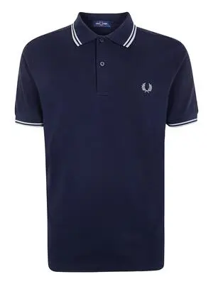 Fred Perry "" Twin Tipped Polo Shirt Blue
