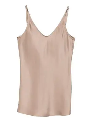 Brunello Cucinelli Silk Top - Brown