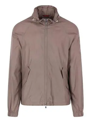 Brunello Cucinelli Silk Blouson Jacket - Brown
