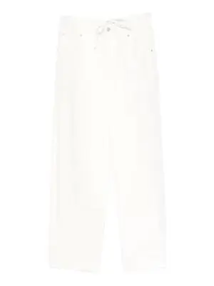 LESS Drawstring Straight-leg Trousers - Neutrals