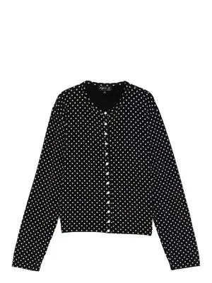 AGNES B. Polka-dot Jacket - Black