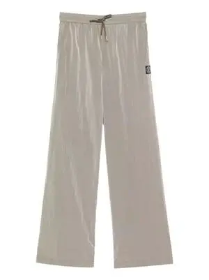 AGNES B. Crinkle Wide-leg Trousers - Brown