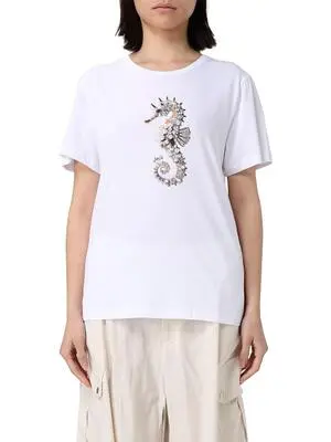 Liu Jo Embellished Seahorse T-shirt - White