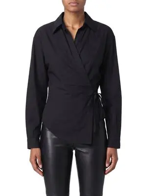 DIESEL® Wrap Shirt With Tie Detail - Black