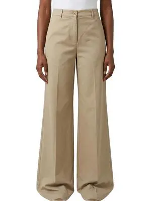 Aspesi Aspesi Stretch Cotton Flared Trousers Colonial