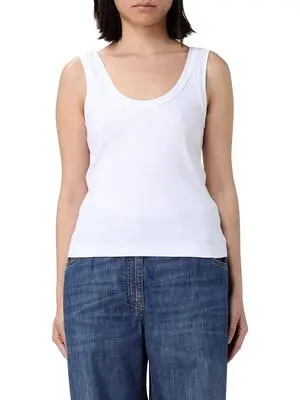 Brunello Cucinelli Brunello Cucinelli Cotton Sleeveless Top White