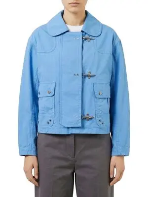FAY Fay 3 Ganci Cotton Canvas Jacket Blue
