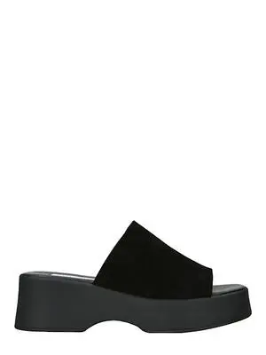 Steve Madden Slinky Heeled Suede Sandals - Black