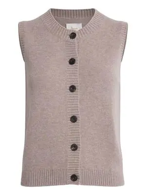 Harrods Cashmere-cotton Sweater Vest - Beige
