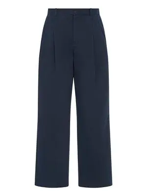 THE ROW Tibor Cotton-cashmere Trousers - Grey