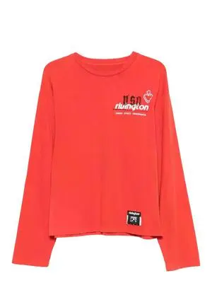 RRR123 Long-sleeve Graphic T-shirt - Red