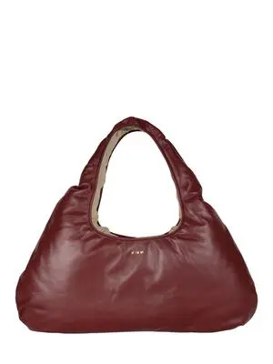 W 78 ST Large Cloud Leather Shoulder Bag - Purple