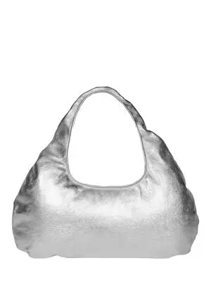 W 78 ST Medium Cloud Metallic Leather Shoulder Bag - Silver