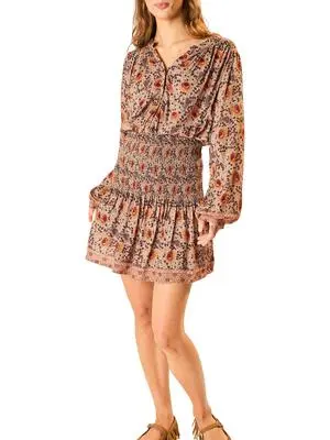 Natalie Martin Chelsea Floral Smocked Mini Skirt - Multicolor