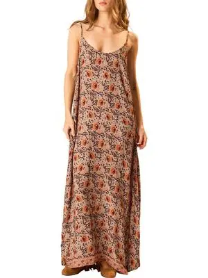 Natalie Martin Heather Floral Maxi Slip Dress - Multicolor
