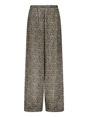 GIRLSMUSTHAVE Amelie Polka Dot Silk Pants - Black