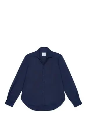 WITH NOTHING UNDERNEATH Classic Tencel Shirt - Blue